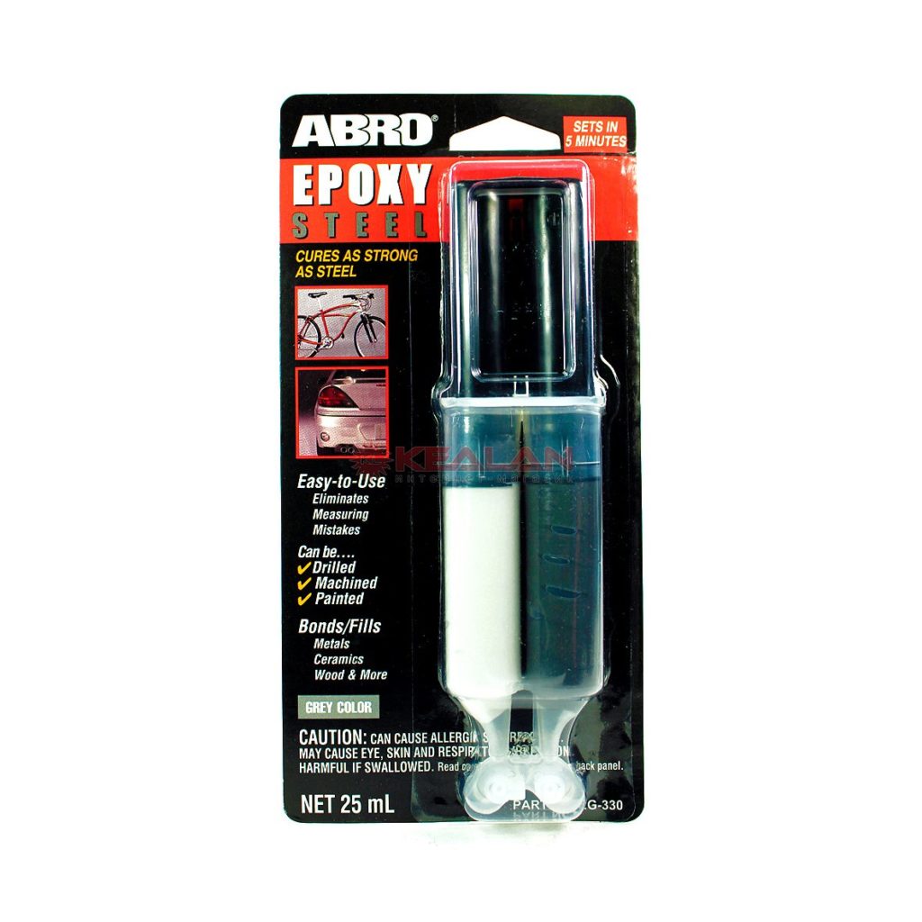 ABRO Epoxy Steel Syringe 30ml - tekući metal - DELTA autodijelovi